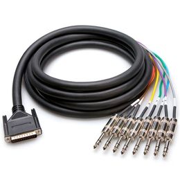 Hosa Audio Hosa DTP-802 Multicore Kabel 8-Fach DB25 6,3mm 2m Audio-Kabel, DB25, 6.35mm, bunt