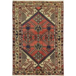 Nain Trading Orientteppich Saveh 134x192 Handgeknüpfter Orientteppich / Perserteppich, rechteckig, Höhe: 10 mm, braun