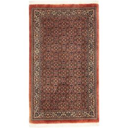 Nain Trading Orientteppich Bidjar 79x133 Handgeknüpfter Orientteppich / Perserteppich, rechteckig, Höhe: 15 mm, braun|rot
