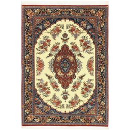 Nain Trading Orientteppich Ghom 104x145 Handgeknüpfter Orientteppich / Perserteppich, rechteckig, Höhe: 10 mm, rot