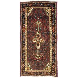 Nain Trading Orientteppich Bidjar Garoos 122x252 Handgeknüpfter Orientteppich / Perserteppich, rechteckig, Höhe: 15 mm, braun|rot