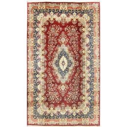 Nain Trading Orientteppich Kerman 301x519 Handgeknüpfter Orientteppich / Perserteppich, rechteckig, Höhe: 12 mm, beige|rot