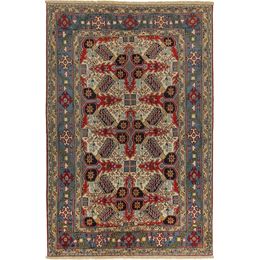 Nain Trading Orientteppich Ghom 136x207 Handgeknüpfter Orientteppich / Perserteppich, rechteckig, Höhe: 10 mm, braun