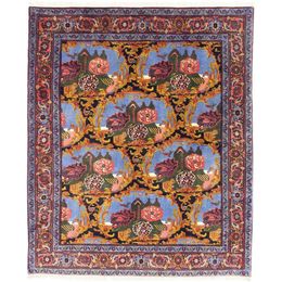 Nain Trading Orientteppich Senneh 128x150 Handgeknüpfter Orientteppich / Perserteppich, rechteckig, Höhe: 12 mm, rot