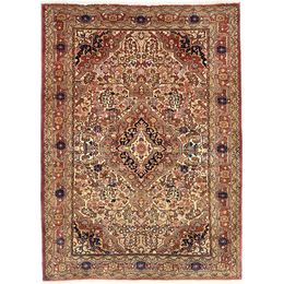 Nain Trading Orientteppich Djozan 110x152 Handgeknüpfter Orientteppich / Perserteppich, rechteckig, Höhe: 5 mm, braun|rot