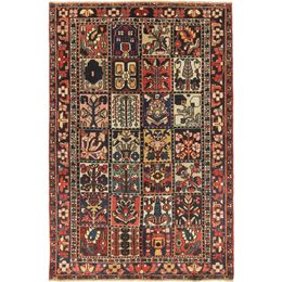 Nain Trading Orientteppich Bakhtiar 139x209 Handgeknüpfter Orientteppich / Perserteppich, rechteckig, Höhe: 12 mm, braun|rot