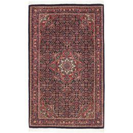 Nain Trading Orientteppich Bidjar 78x130 Handgeknüpfter Orientteppich / Perserteppich, rechteckig, Höhe: 15 mm, braun|rot