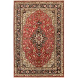 Nain Trading Orientteppich Täbriz 199x301 Handgeknüpfter Orientteppich / Perserteppich, rechteckig, Höhe: 10 mm, braun|rot