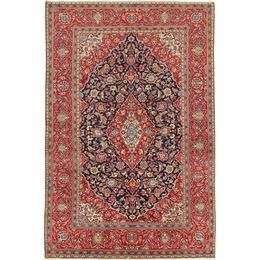 Nain Trading Orientteppich Keshan 195x296 Handgeknüpfter Orientteppich / Perserteppich, rechteckig, Höhe: 12 mm, rot
