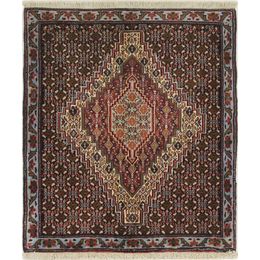 Nain Trading Orientteppich Senneh 78x89 Handgeknüpfter Orientteppich / Perserteppich, rechteckig, Höhe: 12 mm, braun