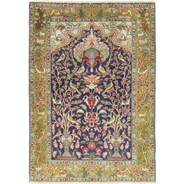 Nain Trading Orientteppich Täbriz 101x146 Handgeknüpfter Orientteppich / Perserteppich, rechteckig, Höhe: 10 mm, beige