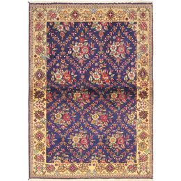 Nain Trading Orientteppich Täbriz 96x141 Handgeknüpfter Orientteppich / Perserteppich, rechteckig, Höhe: 10 mm, lila