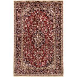 Nain Trading Orientteppich Keshan 129x204 Handgeknüpfter Orientteppich / Perserteppich, rechteckig, Höhe: 12 mm, braun|rot