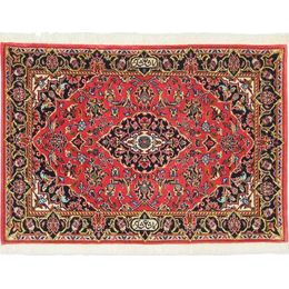 Nain Trading Orientteppich Keshan Shad Sar 66x99 Handgeknüpfter Orientteppich / Perserteppich, rechteckig, Höhe: 12 mm, rot