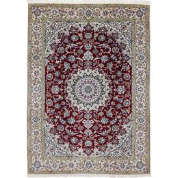 Nain Trading Orientteppich Nain 9La 187x278 Handgeknüpfter Orientteppich / Perserteppich, rechteckig, Höhe: 8 mm, grau