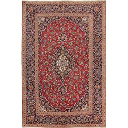 Nain Trading Orientteppich Keshan 197x301 Handgeknüpfter Orientteppich / Perserteppich, rechteckig, Höhe: 12 mm, braun|rot