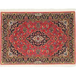 Nain Trading Orientteppich Keshan Shad Sar 64x99 Handgeknüpfter Orientteppich / Perserteppich, rechteckig, Höhe: 12 mm, braun|rot