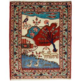 Nain Trading Orientteppich Täbriz 71x89 Handgeknüpfter Orientteppich / Perserteppich, rechteckig, Höhe: 10 mm, rot