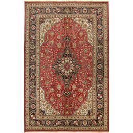 Nain Trading Orientteppich Täbriz 194x303 Handgeknüpfter Orientteppich / Perserteppich, rechteckig, Höhe: 10 mm, braun|rot