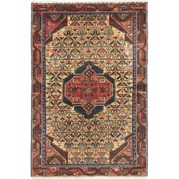 Nain Trading Orientteppich Hamadan 97x149 Handgeknüpfter Orientteppich / Perserteppich, rechteckig, Höhe: 8 mm, braun