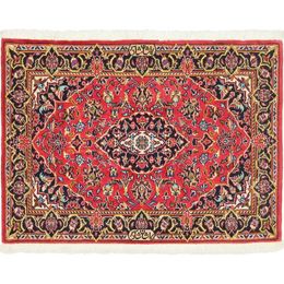 Nain Trading Orientteppich Keshan Shad Sar 66x101 Handgeknüpfter Orientteppich / Perserteppich, rechteckig, Höhe: 12 mm, rot