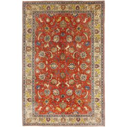 Nain Trading Orientteppich Sarough Patina 209x331 Handgeknüpfter Orientteppich / Perserteppich, rechteckig, Höhe: 12 mm, rot