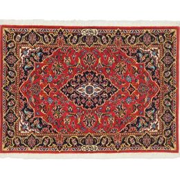Nain Trading Orientteppich Keshan Shad Sar 68x96 Handgeknüpfter Orientteppich / Perserteppich, rechteckig, Höhe: 12 mm, braun|rot