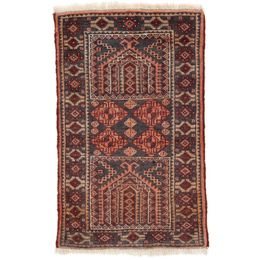 Nain Trading Orientteppich Kordi 46x76 Handgeknüpfter Orientteppich / Perserteppich, rechteckig, Höhe: 12 mm, braun|rot