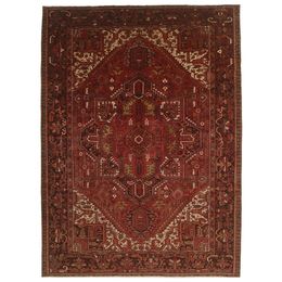 Nain Trading Orientteppich Heriz 293x397 Handgeknüpfter Orientteppich / Perserteppich, rechteckig, Höhe: 12 mm, braun|rot