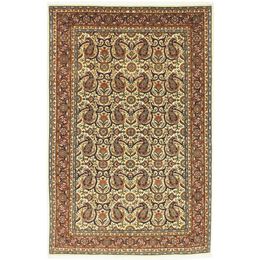 Nain Trading Orientteppich Ghom 136x211 Handgeknüpfter Orientteppich / Perserteppich, rechteckig, Höhe: 10 mm, braun