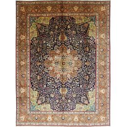 Nain Trading Orientteppich Täbriz 302x404 Handgeknüpfter Orientteppich / Perserteppich, rechteckig, Höhe: 10 mm, braun