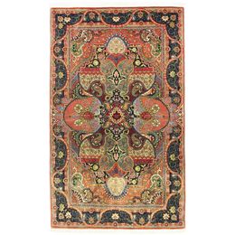 Nain Trading Orientteppich Ghiasabad 131x214 Handgeknüpfter Orientteppich / Perserteppich, rechteckig, Höhe: 5 mm, braun|rot