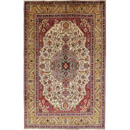 Nain Trading Orientteppich Täbriz 197x305 Handgeknüpfter Orientteppich / Perserteppich, rechteckig, Höhe: 10 mm, braun