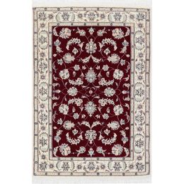 Nain Trading Orientteppich Nain 6La 82x120 Handgeknüpfter Orientteppich / Perserteppich, rechteckig, Höhe: 6 mm, beige|rot