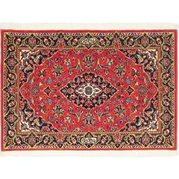Nain Trading Orientteppich Keshan Shad Sar 64x99 Handgeknüpfter Orientteppich / Perserteppich, rechteckig, Höhe: 12 mm, rot