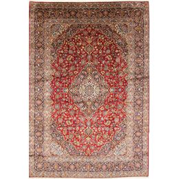 Nain Trading Orientteppich Keshan 301x453 Handgeknüpfter Orientteppich / Perserteppich, rechteckig, Höhe: 12 mm, braun|rot