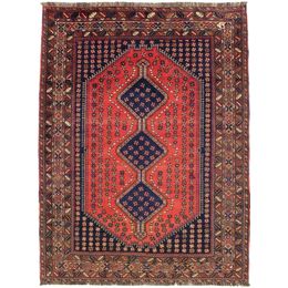 Nain Trading Orientteppich Ghashghai 210x276 Handgeknüpfter Orientteppich / Perserteppich, rechteckig, Höhe: 12 mm, rot