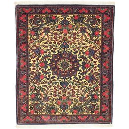 Nain Trading Orientteppich Bidjar 77x96 Handgeknüpfter Orientteppich / Perserteppich, rechteckig, Höhe: 15 mm, braun|rot