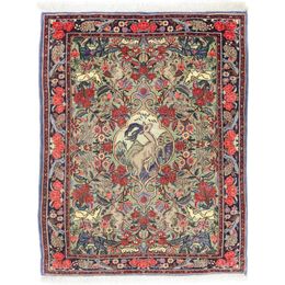 Nain Trading Orientteppich Bidjar 72x94 Handgeknüpfter Orientteppich / Perserteppich, rechteckig, Höhe: 15 mm, braun|rot