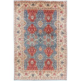 Nain Trading Orientteppich Keshan 251x380 Handgeknüpfter Orientteppich / Perserteppich, rechteckig, Höhe: 12 mm, beige|rot