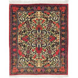 Nain Trading Orientteppich Bidjar 75x88 Handgeknüpfter Orientteppich / Perserteppich, rechteckig, Höhe: 15 mm, braun|rot