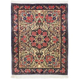Nain Trading Orientteppich Bidjar 76x92 Handgeknüpfter Orientteppich / Perserteppich, rechteckig, Höhe: 15 mm, braun|rot