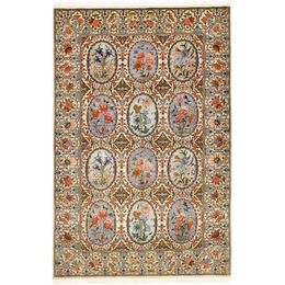 Nain Trading Orientteppich Sarough 146x221 Handgeknüpfter Orientteppich / Perserteppich, rechteckig, Höhe: 12 mm, beige|braun