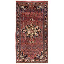Nain Trading Orientteppich Bidjar Garoos 136x264 Handgeknüpfter Orientteppich / Perserteppich, rechteckig, Höhe: 15 mm, braun|rot
