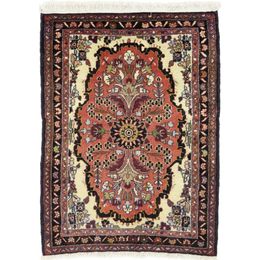 Nain Trading Orientteppich Taherlou 66x89 Handgeknüpfter Orientteppich / Perserteppich, rechteckig, Höhe: 5 mm, braun|rot