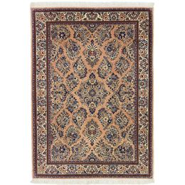 Nain Trading Orientteppich Sarough 108x147 Handgeknüpfter Orientteppich / Perserteppich, rechteckig, Höhe: 12 mm, beige|braun