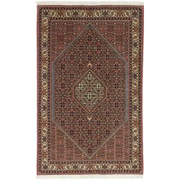 Nain Trading Orientteppich Bidjar 140x225 Handgeknüpfter Orientteppich / Perserteppich, rechteckig, Höhe: 15 mm, braun|lila