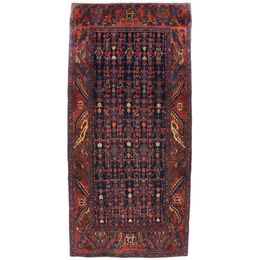 Nain Trading Orientteppich Bidjar Garoos 135x284 Handgeknüpfter Orientteppich / Perserteppich, rechteckig, Höhe: 15 mm, lila|rot