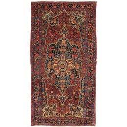 Nain Trading Orientteppich Bidjar Alt 153x292 Handgeknüpfter Orientteppich / Perserteppich, rechteckig, Höhe: 15 mm, braun|rot