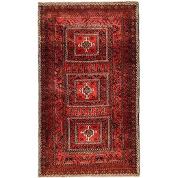 Nain Trading Orientteppich Belutsch 113x197 Handgeknüpfter Orientteppich / Perserteppich, rechteckig, Höhe: 6 mm, rot